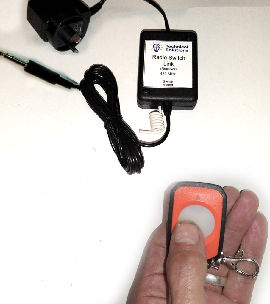 Radio Link Tx/Rx Set with Cordless un-adapted Pendant Switch (6mm Plug ...