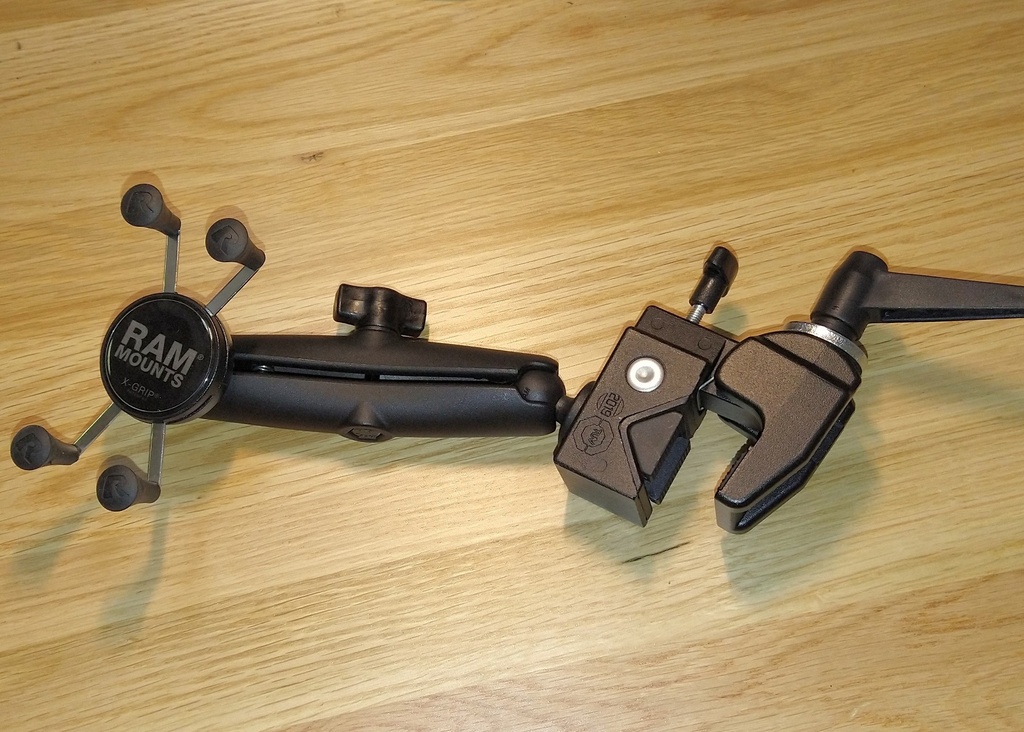 X-Grip Large Phone cradle with 15cm swivel arm and Multiclamp ...